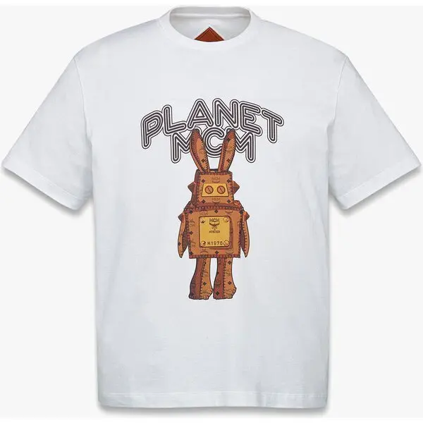 Mcm Planet Rabot T-shirt In Organic Cotton - White
