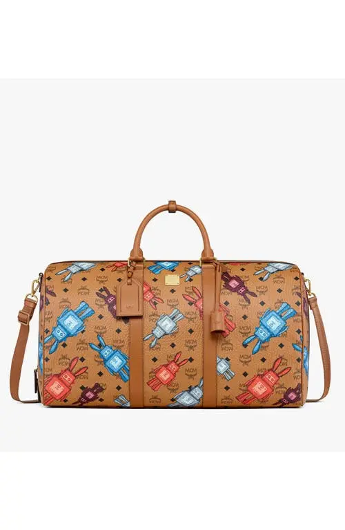 Mcm X-large Ottomar Weekender Bag - Cognac