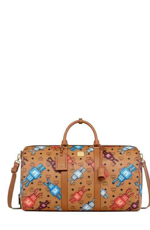 Mcm X-large Ottomar Weekender Bag - Cognac