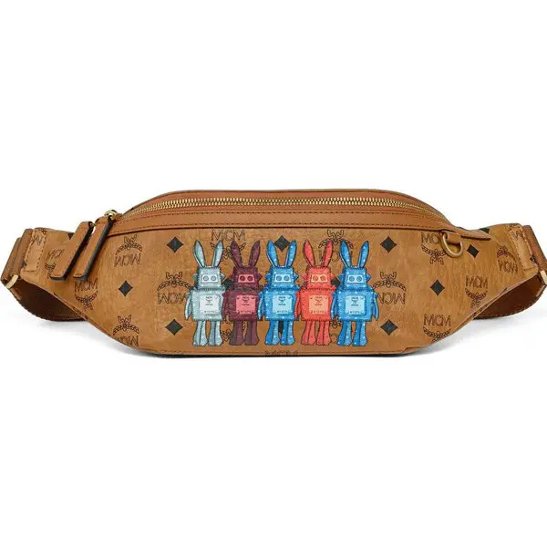 Mcm Fursten Belt Bag - Cognac