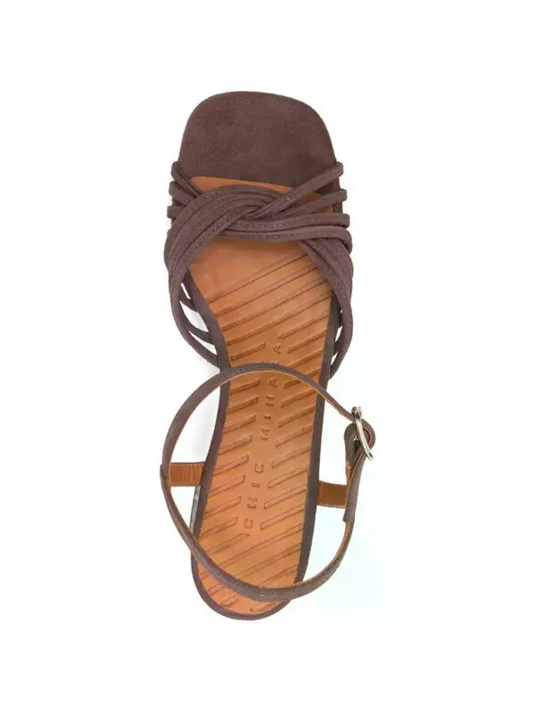 Chie Mihara Leske Snakeskin-print Heel Sandals - Brown