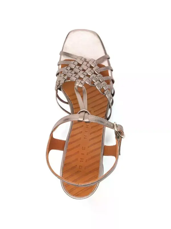 Chie Mihara Rybon Woven-strap Leather Sandals