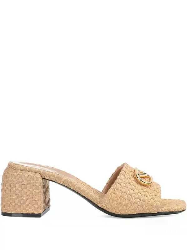 SERGIO ROSSI 55mm Surge Block-heel Mules - Neutrals