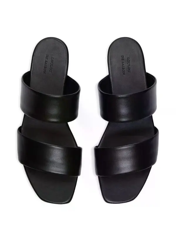 Loulou De Saison Kairo Top-strap Flat Sandals - Black