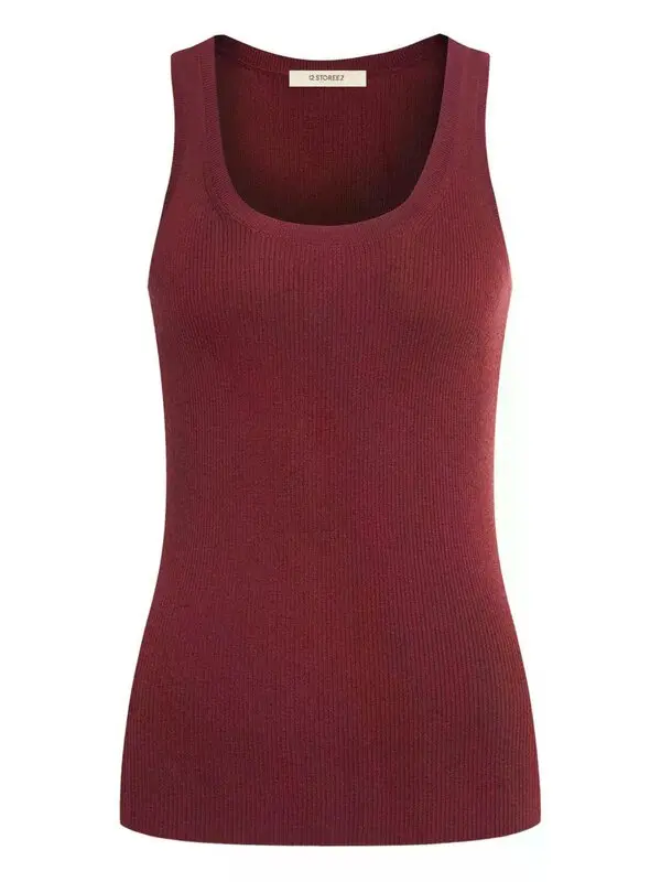 12 STOREEZ Merino Tank Top - Red