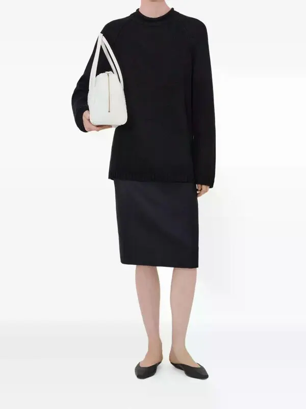 Loulou De Saison Raglan-sleeve Ribbed Sweater - Black
