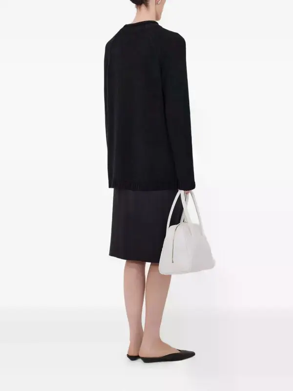 Loulou De Saison Raglan-sleeve Ribbed Sweater - Black