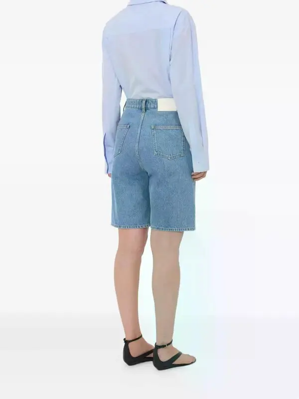 Loulou De Saison Isu Lds Zip Five-pocket Shorts - Blue