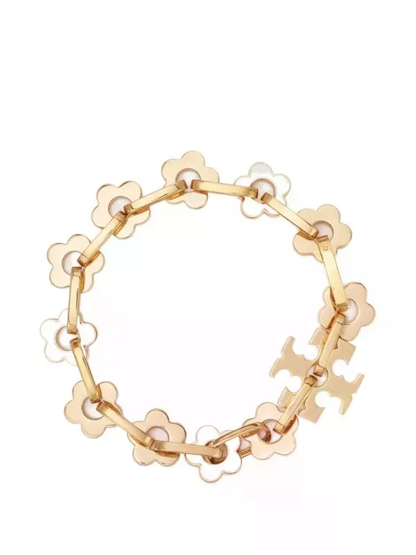 Tory Burch Forget Me Not Interlocking Bracelet - Gold