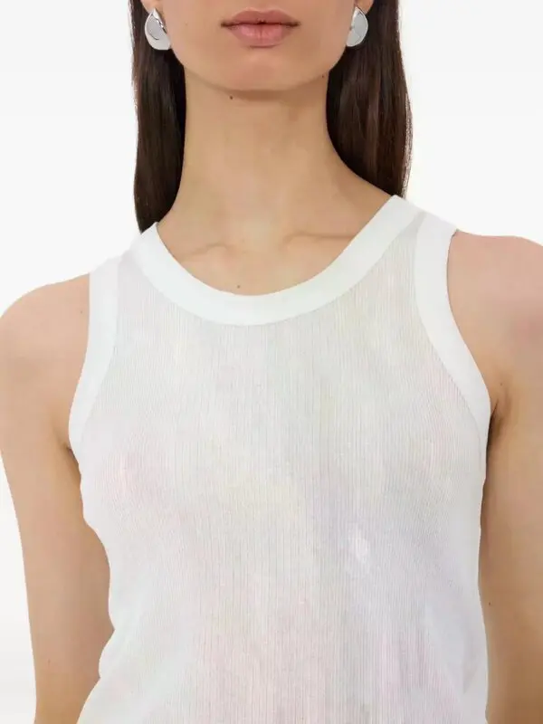 Loulou De Saison Embroidered Tank Top - White