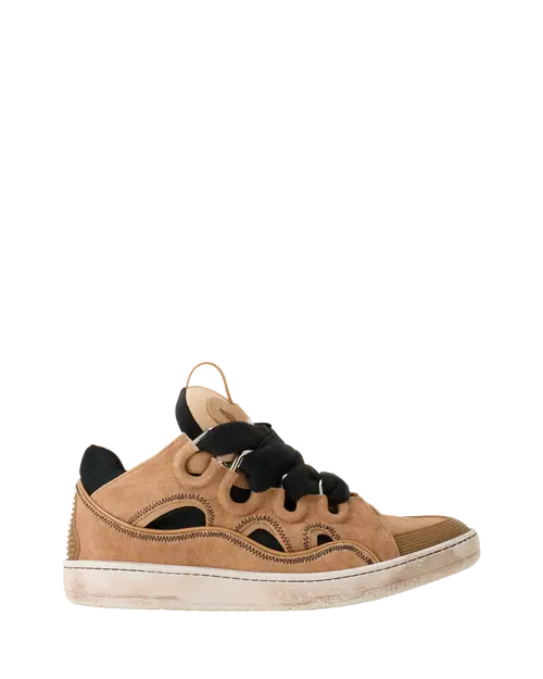 LANVIN Curb Canvas Sneakers - Orange