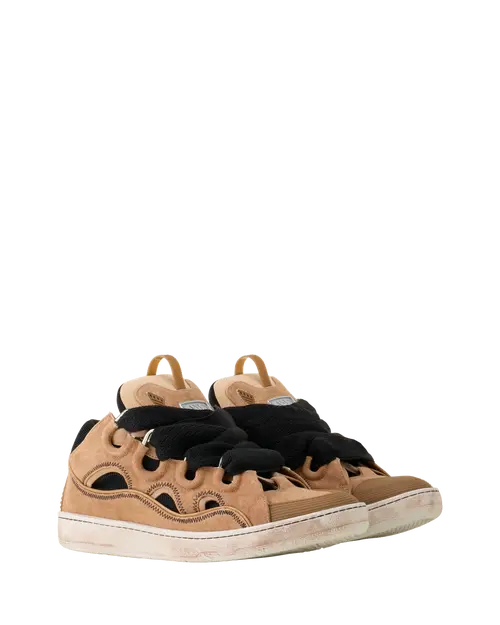 LANVIN Curb Canvas Sneakers - Orange