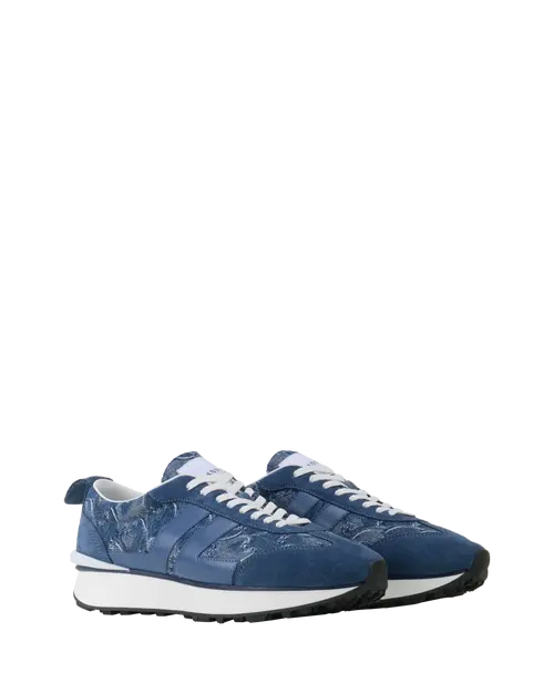 LANVIN Lunar Year Bumpr Denim Sneakers - Blue