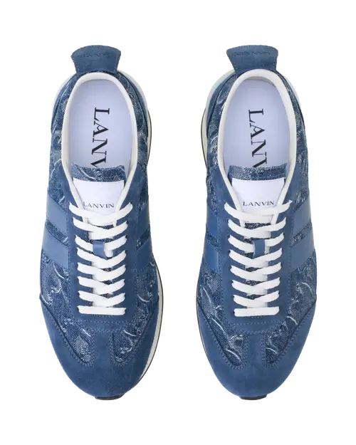 LANVIN Lunar Year Bumpr Denim Sneakers - Blue