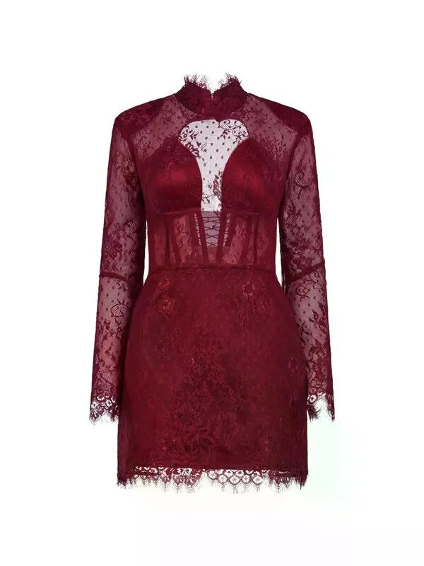ARAFTU Lace Long-sleeve Dress