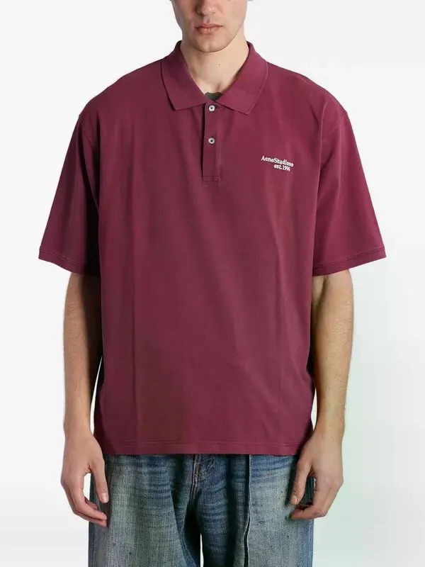 Acne Studios Buttoned Polo Shirt - Red