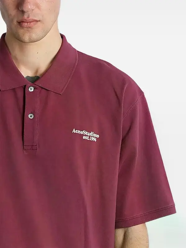 Acne Studios Buttoned Polo Shirt - Red
