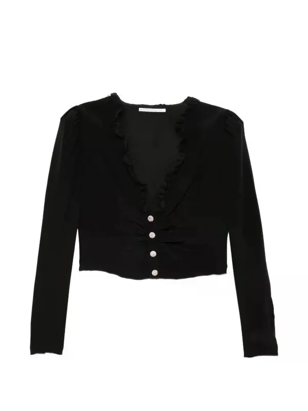 Alessandra Rich Lace-trim Buttoned Blouse