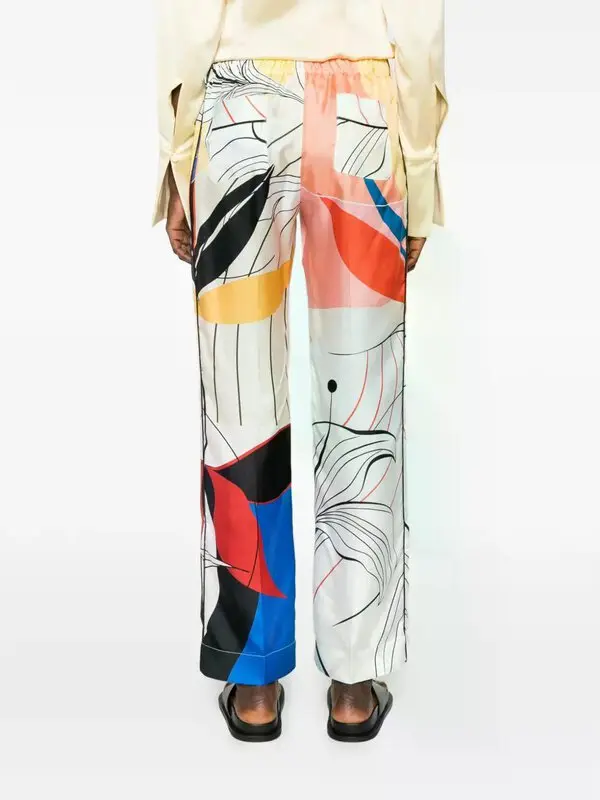F.R.S FOR RESTLESS SLEEPERS Floral-print Trousers - White