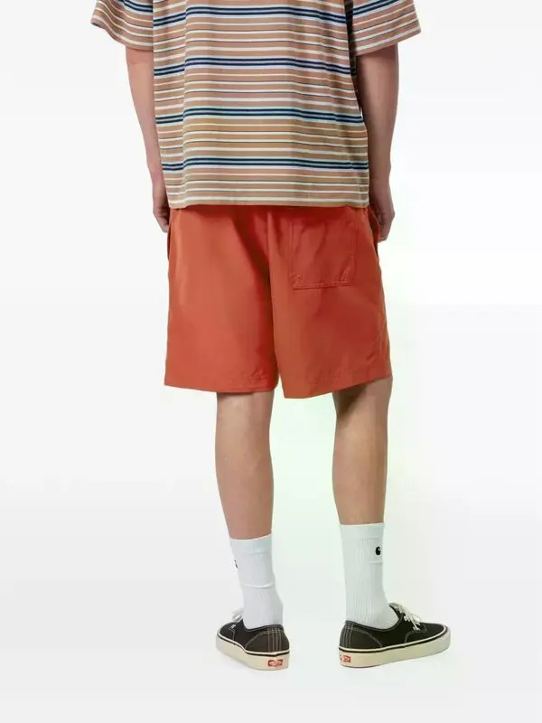 Carhartt Work In Progress Chase Embroidered Logo Swim Shorts - Red