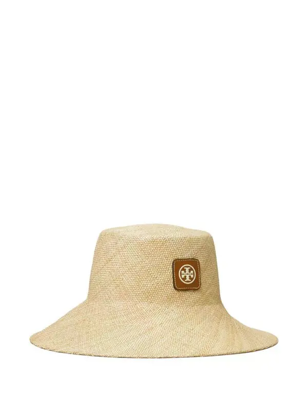 Tory Burch Straw Bucket Hat - Neutrals