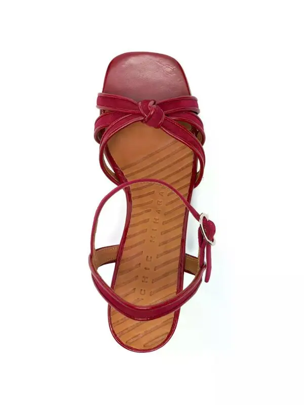 Chie Mihara Leilah Knotted Strap Sandals - Red