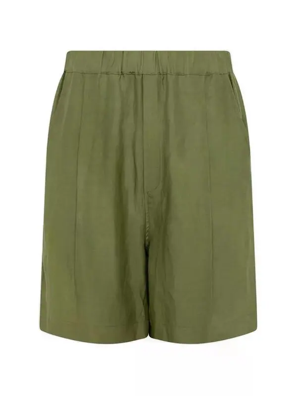 LANEUS Elasticated Waist Bermuda Shorts - Green