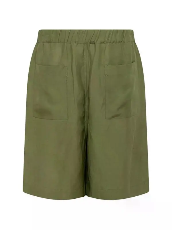 LANEUS Elasticated Waist Bermuda Shorts - Green