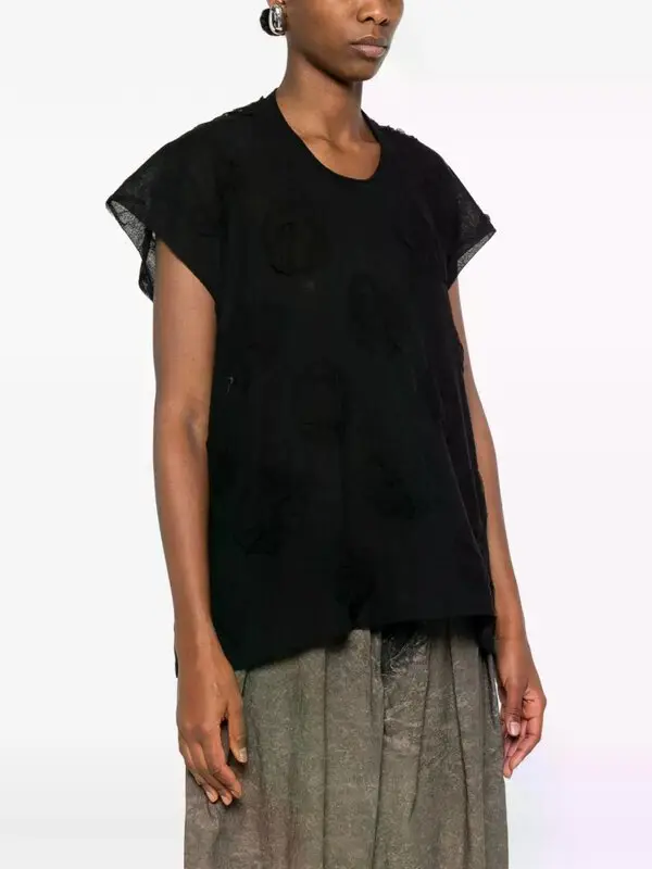 UMA WANG Patterned Short-sleeve Top