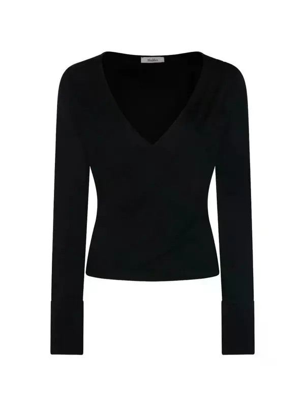 Max Mara V-neck Long Sleeve Top