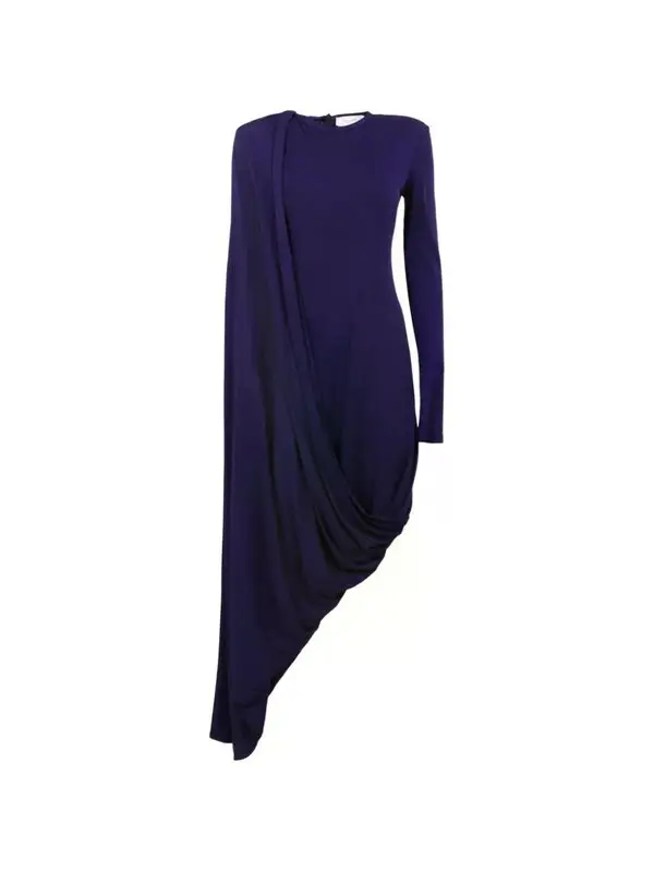 Sportmax Draped Jersey Midi Dress - Blue