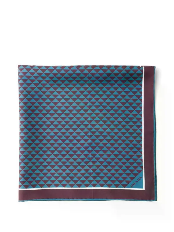 Prada Printed Silk Twill Scarf