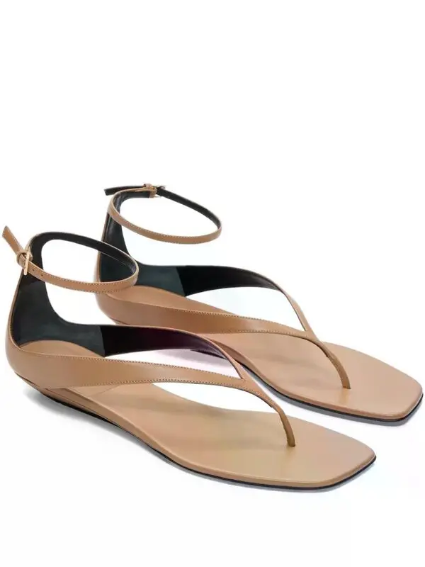 Loulou De Saison Zio Ankle-strap Flat Sandals - Neutrals