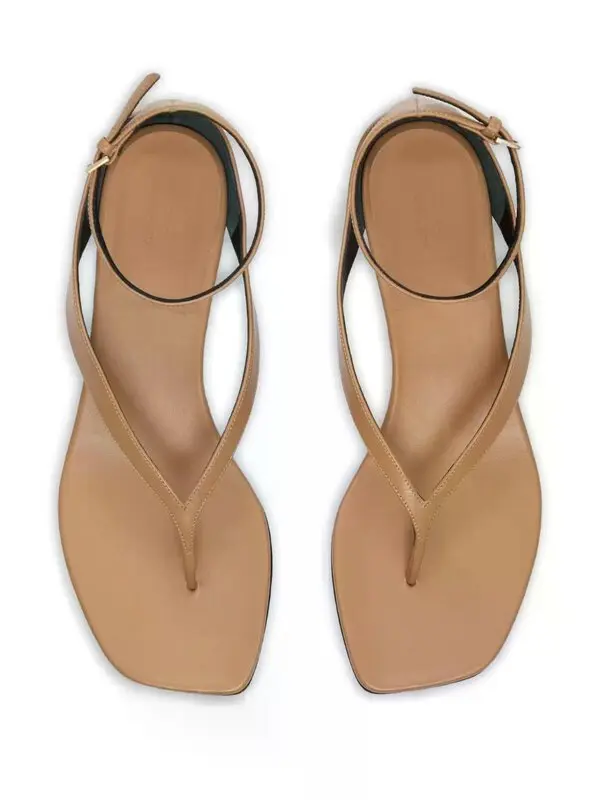 Loulou De Saison Zio Ankle-strap Flat Sandals - Neutrals