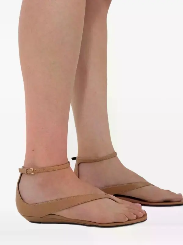 Loulou De Saison Zio Ankle-strap Flat Sandals - Neutrals