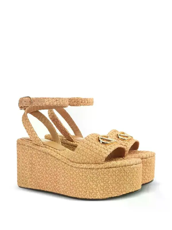 SERGIO ROSSI Logo-plaque Platform Sandals