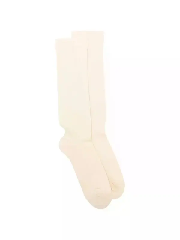 Rick Owens Pentagram Intarsia High Socks - Neutrals