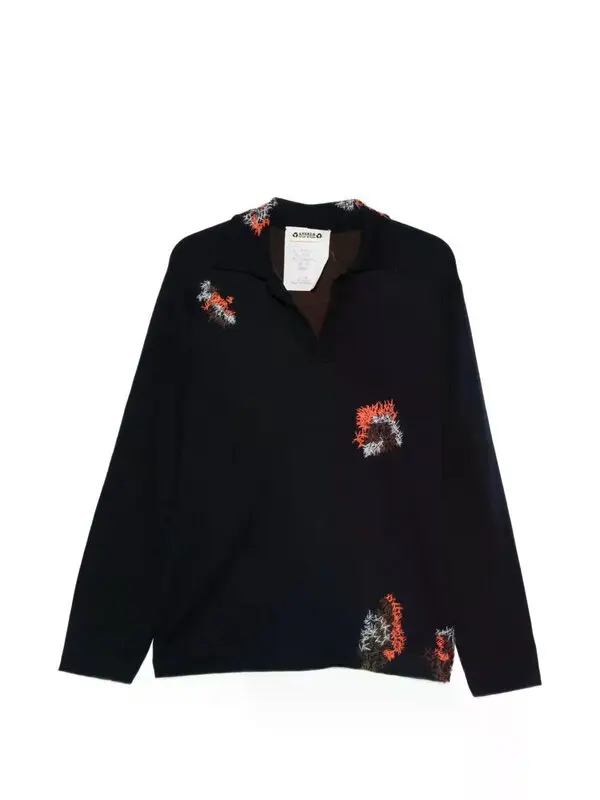 A.N.G.E.L.O. VINTAGE CULT Embroidered V-neck Sweater