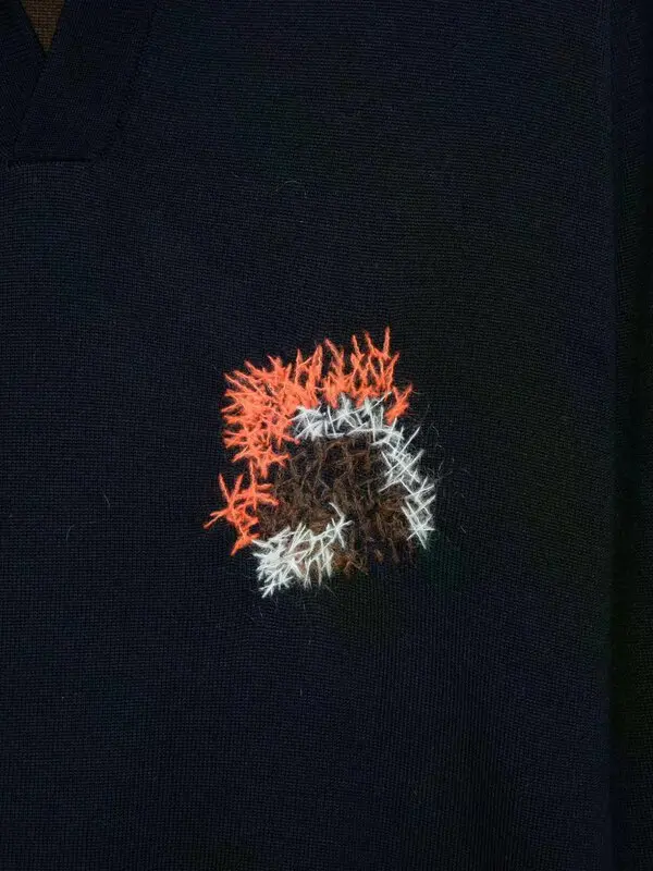 A.N.G.E.L.O. VINTAGE CULT Embroidered V-neck Sweater