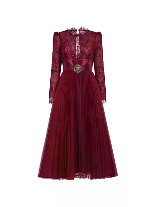 ARAFTU Lace Pleated Dress