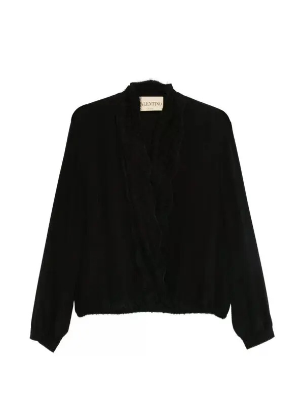 Valentino Garavani Lace-trim Blouse - Black