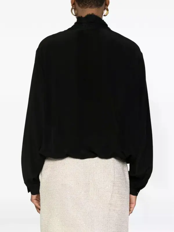 Valentino Garavani Lace-trim Blouse - Black