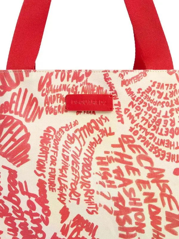 Dsquared2 Rebel Hibiscus Print Tote