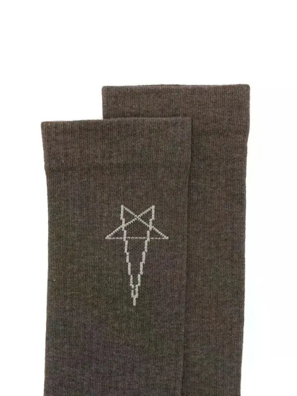 Rick Owens Pentagram-intarsia High Socks