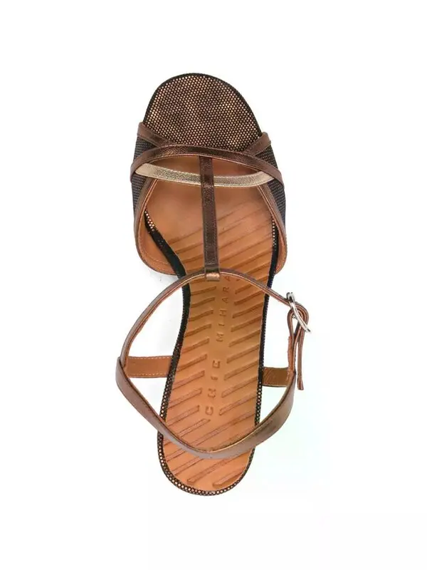 Chie Mihara Bejo T-strap Leather Sandals - Brown