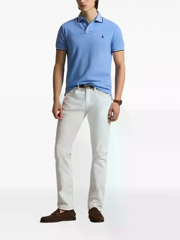 Polo Ralph Lauren Embroidered Short-sleeve Polo Shirt - Blue