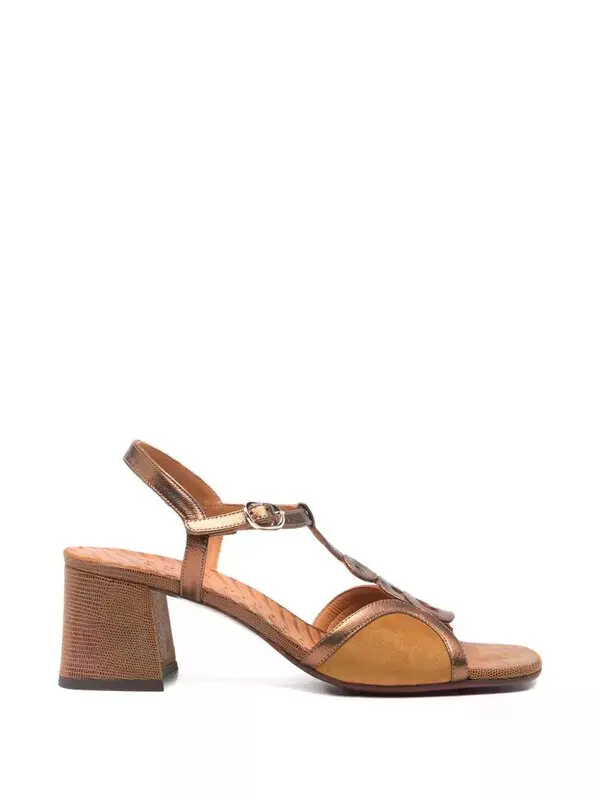 Chie Mihara Letiche T-strap Leather Sandals - Brown