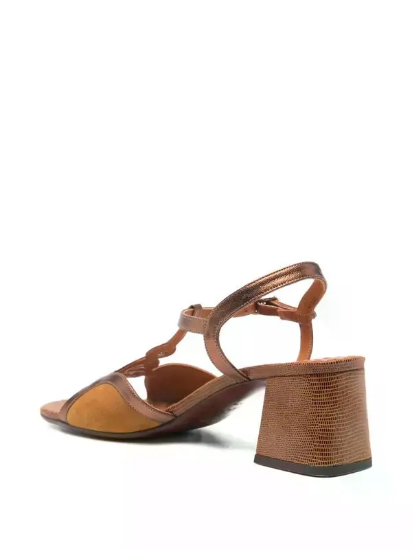 Chie Mihara Letiche T-strap Leather Sandals - Brown