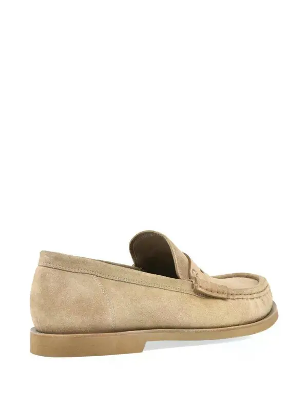 GIANVITO ROSSI Vernon Suede Loafers - Neutrals