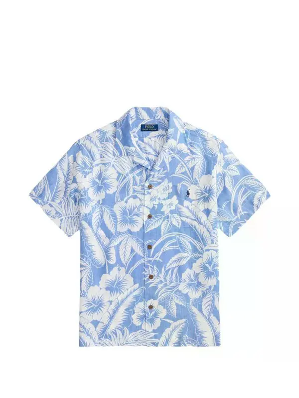 Polo Ralph Lauren Floral-print Pocket Shirt - Blue